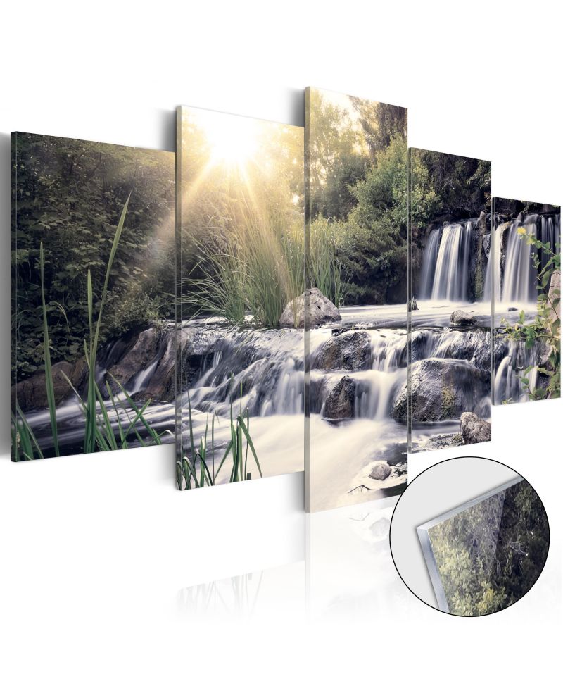 Tableau sur verre acrylique - Waterfall of Dreams [Glass] 200x100 ...