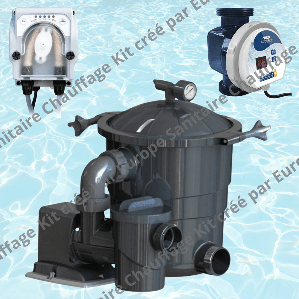 Pack Groupe de filtration Filter Max + Electrolyseur + Pompe PH Volume ...