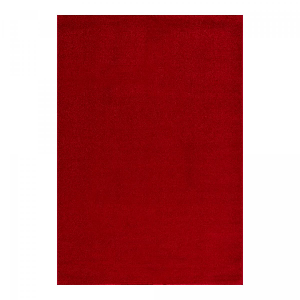 Tapis couloir 80x200 tissé rouge rectangle motif uni NOSSA | Leroy Merlin