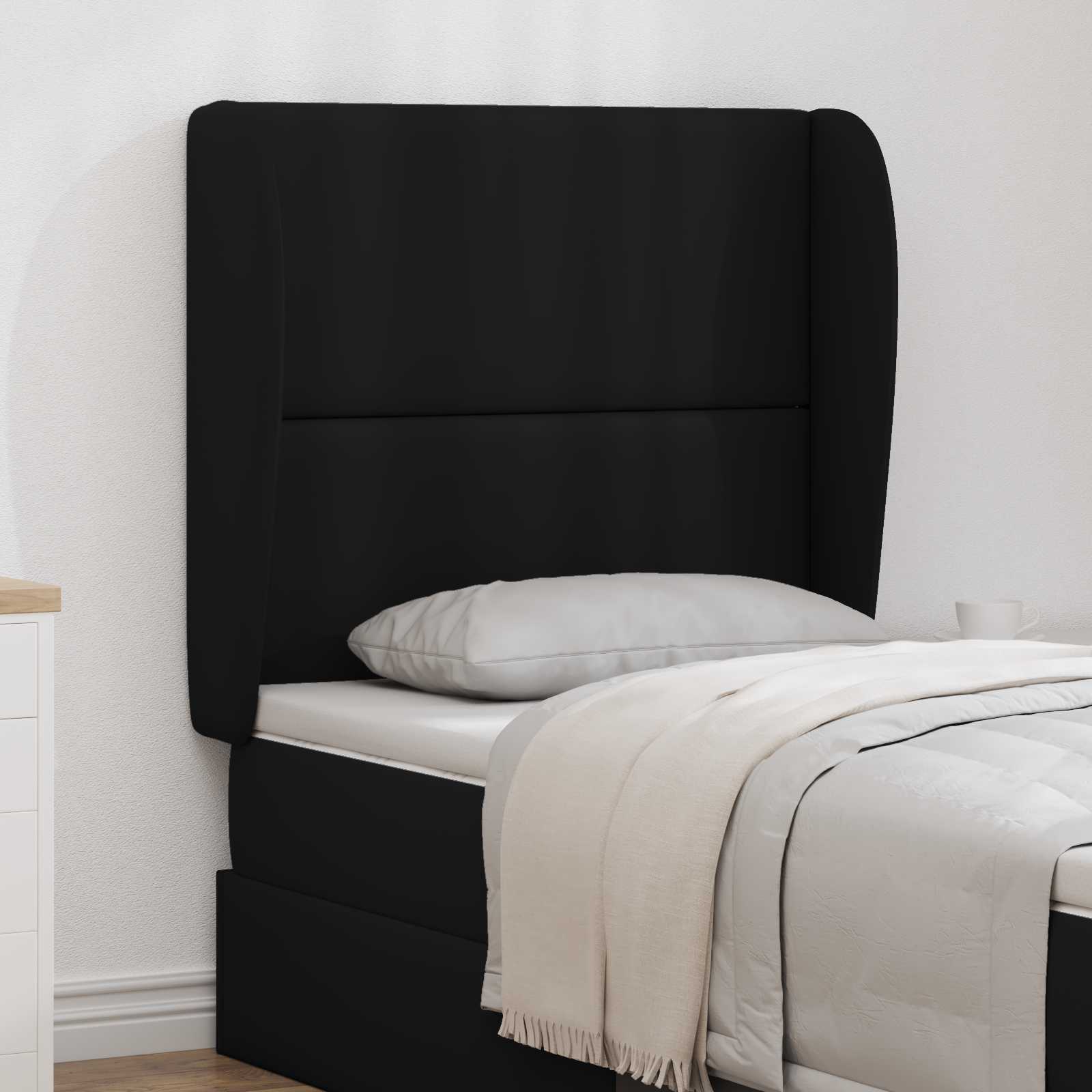 Oreja de cabecero Negro 80 x 23 x 6 cm PVC vidaXL | Leroy Merlin