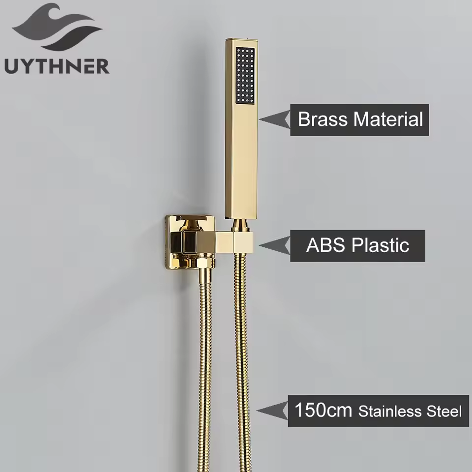 Pomme de douche à main 150 cm tuyau de douche en acier inoxydable ...