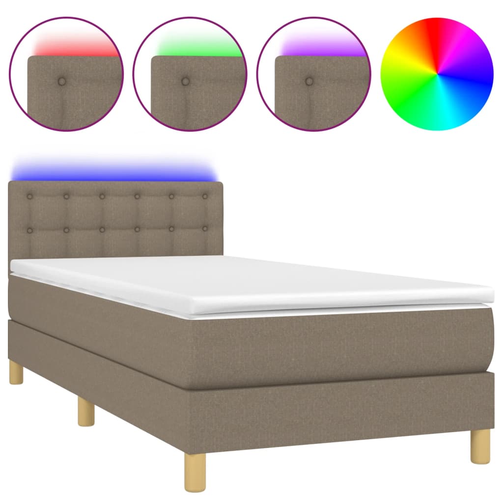 Lit Simple | Lit Adulte | Sommier à lattes de lit avec matelas LED ...