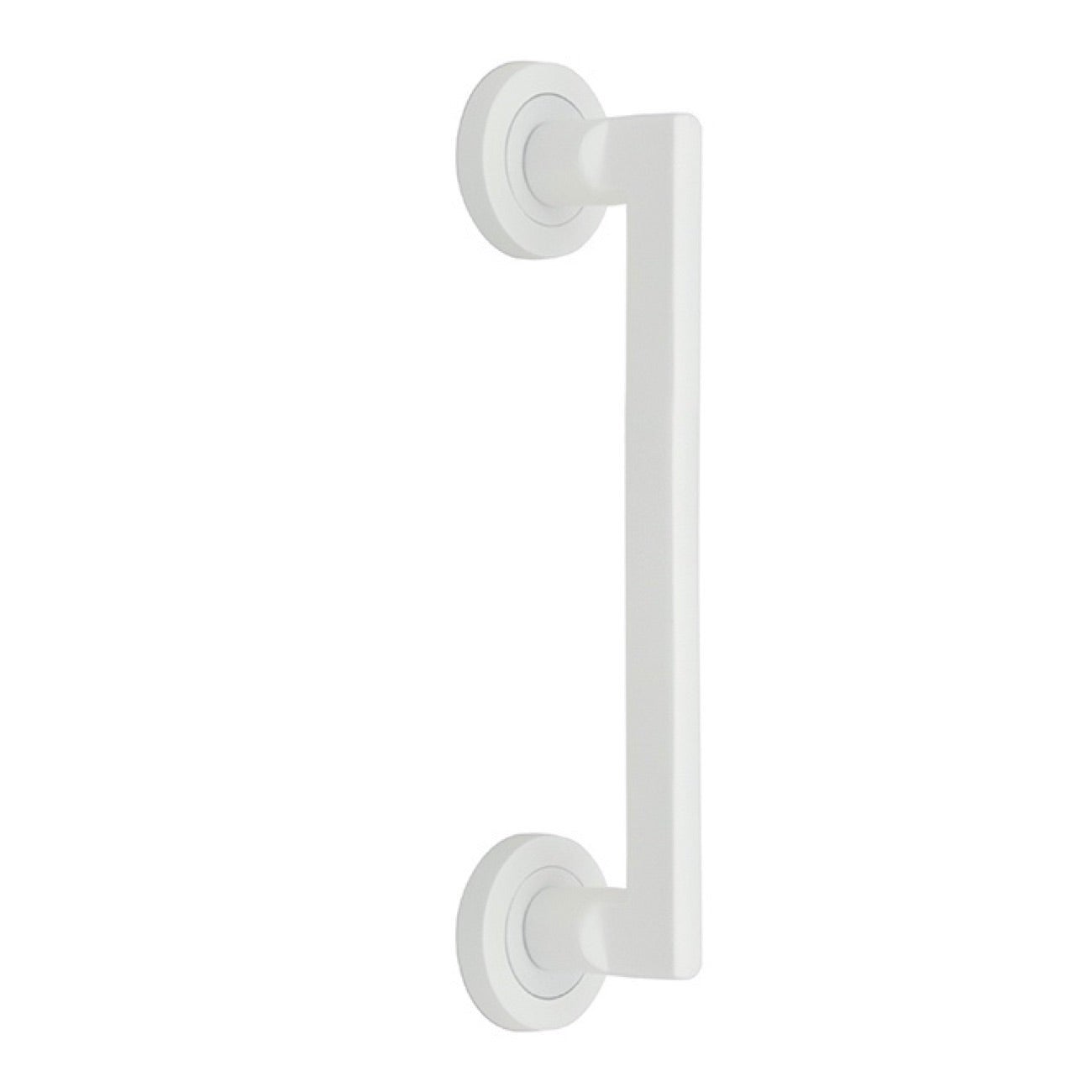 Poignée de Porte en Aluminium Blanc avec Rosace Ronde - Modèle 534A ...