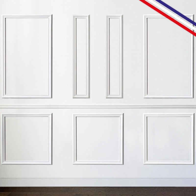 Kit de 7 moulures murales en bois - Pin des Landes - Prêt à coller et ...