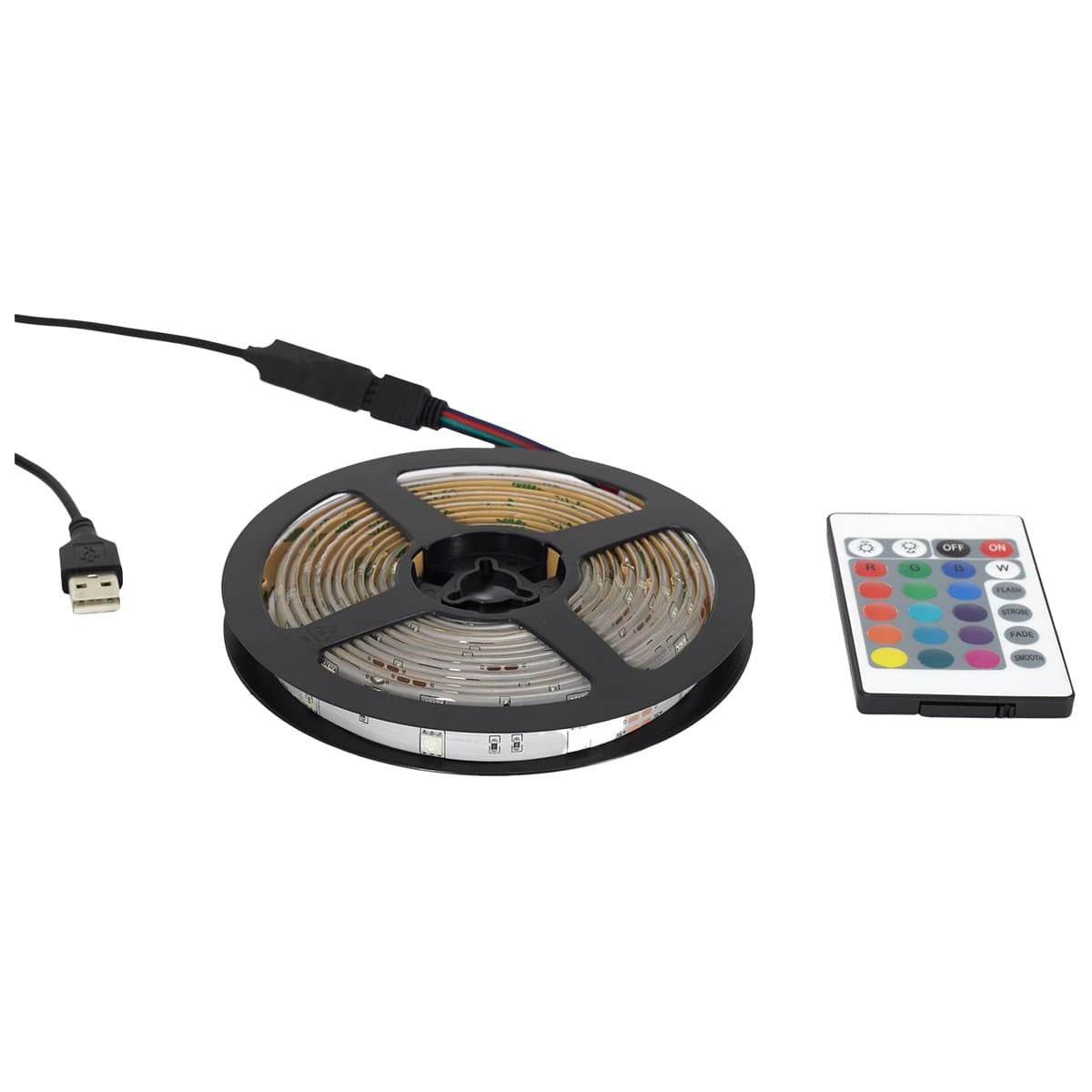 Ruban 90 Leds Multicolore Adhésif 300cm avec Télécommande | Leroy Merlin