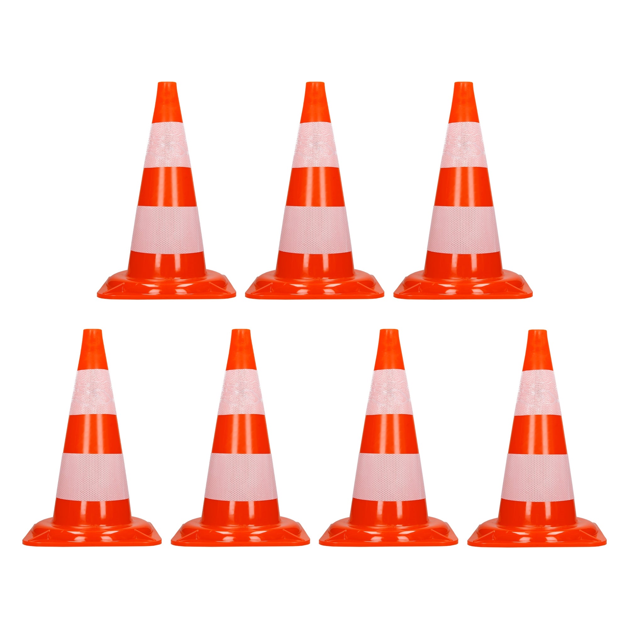 Cône de signalisation routière cône de chantier orange blanc 47 cm 7 ...