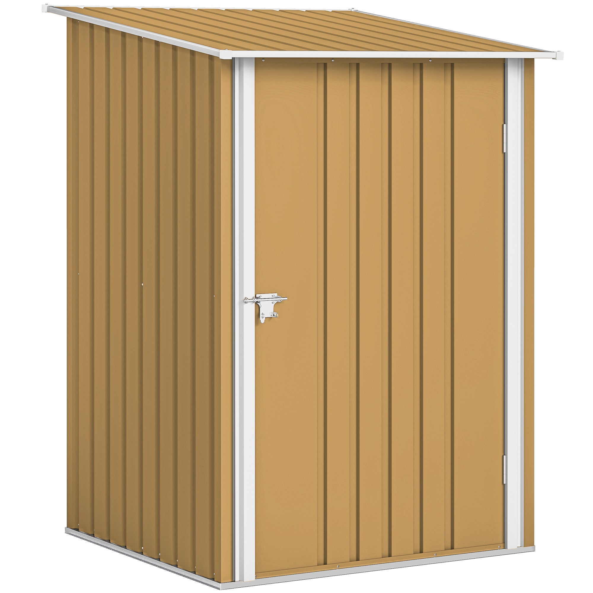 Abri de jardin en acier galvanisé avec porte à charnières, 100 x 104 x ...