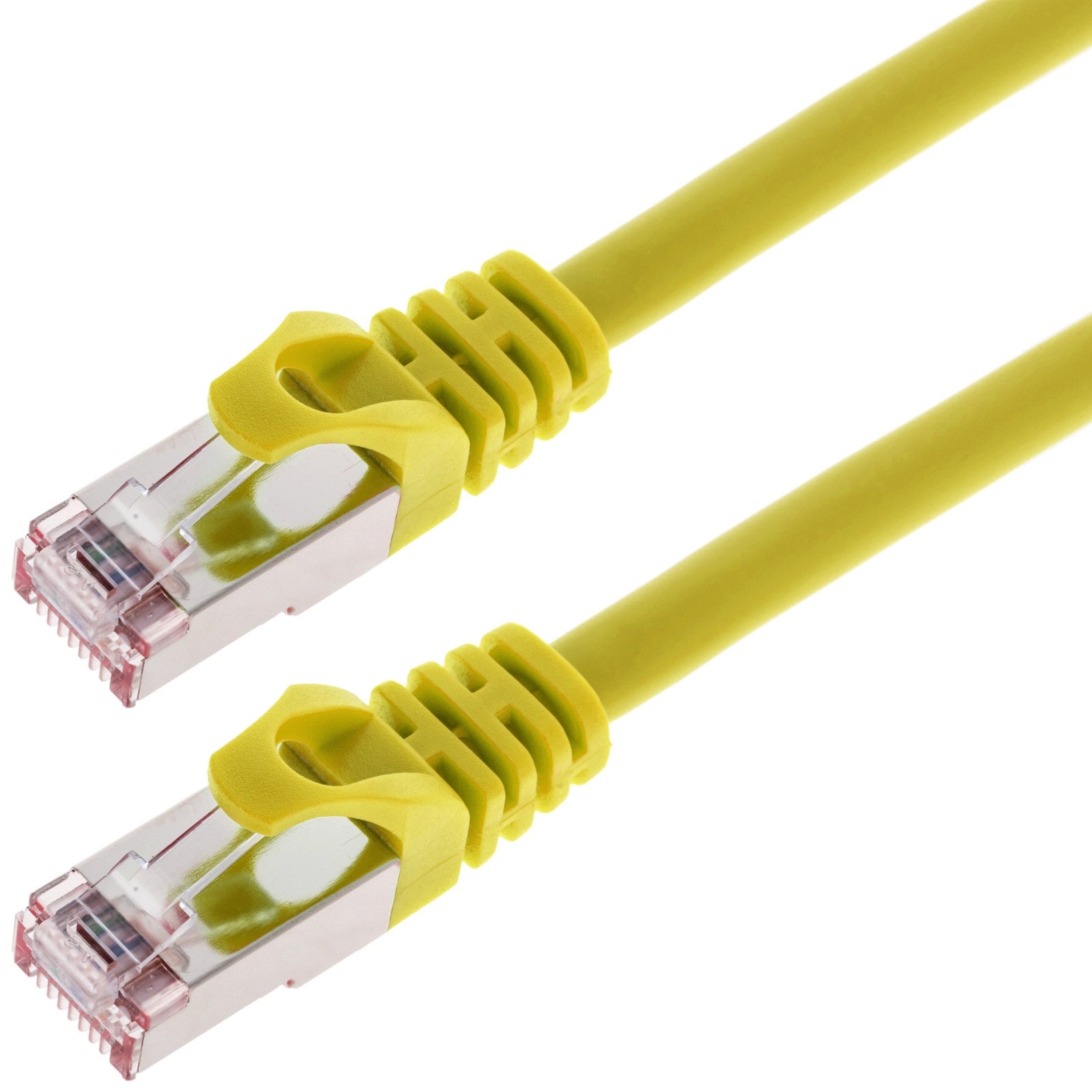Cable de Red FTP con Conector RJ45 Cat. 6A Amarillo de 50 cm | Leroy Merlin
