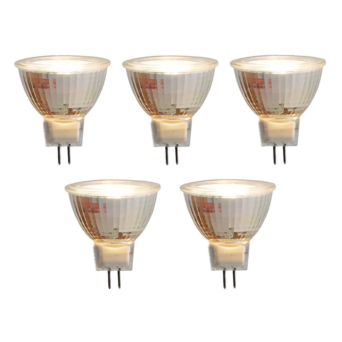 Set di 5 lampadine LED GU5.3 MR16 5W 420lm 2700K 12V | Leroy Merlin