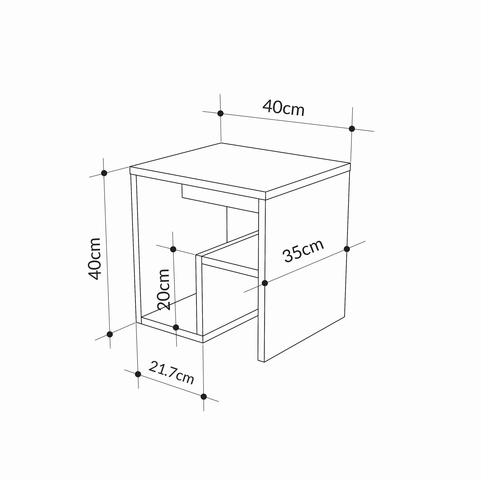 Mesa auxiliar de madera "Bon" 40 x 35 x 40 cm - Hitit | Leroy Merlin