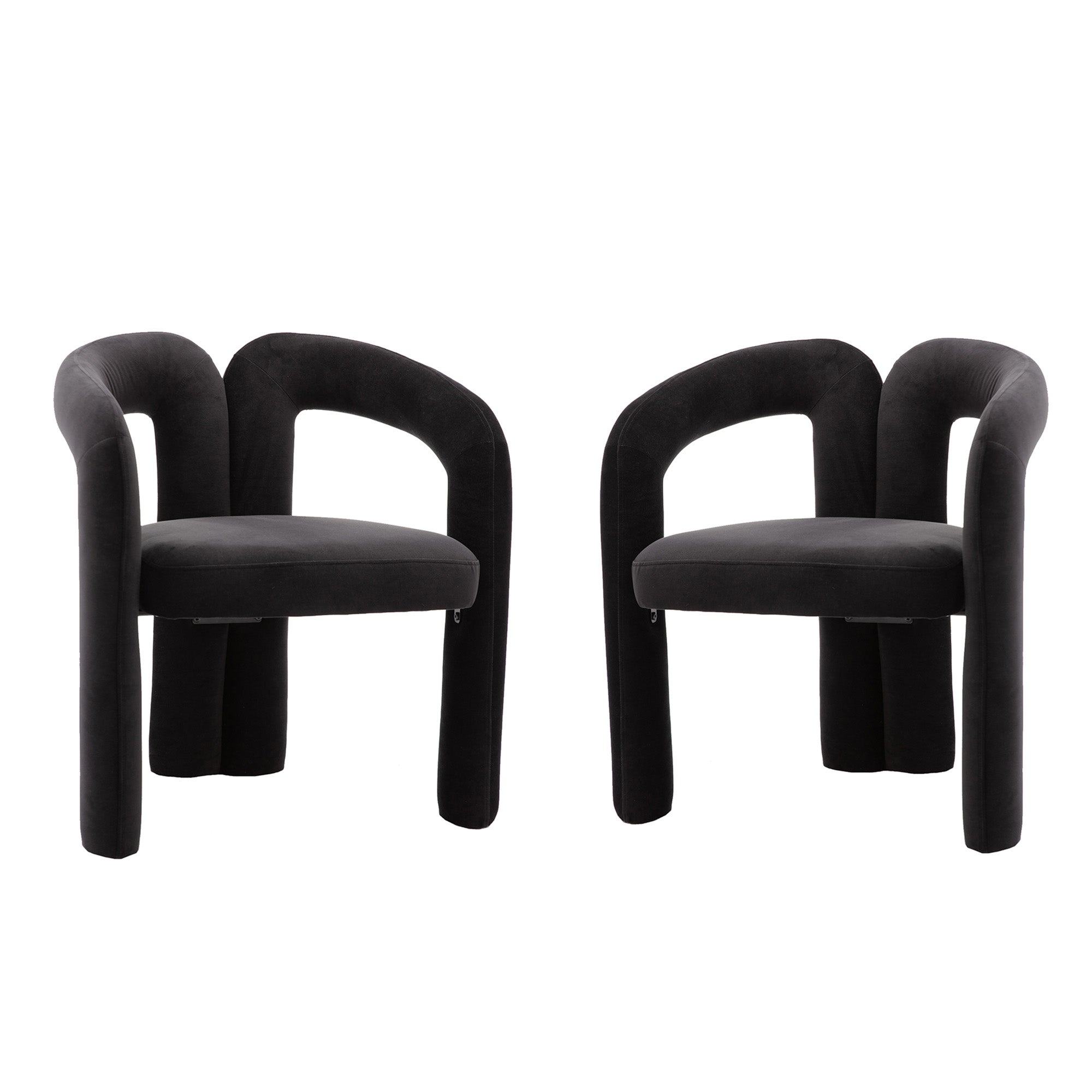 Lot de 2 Chaises de Salle à Manger Modernes, Design Forme en M, avec ...