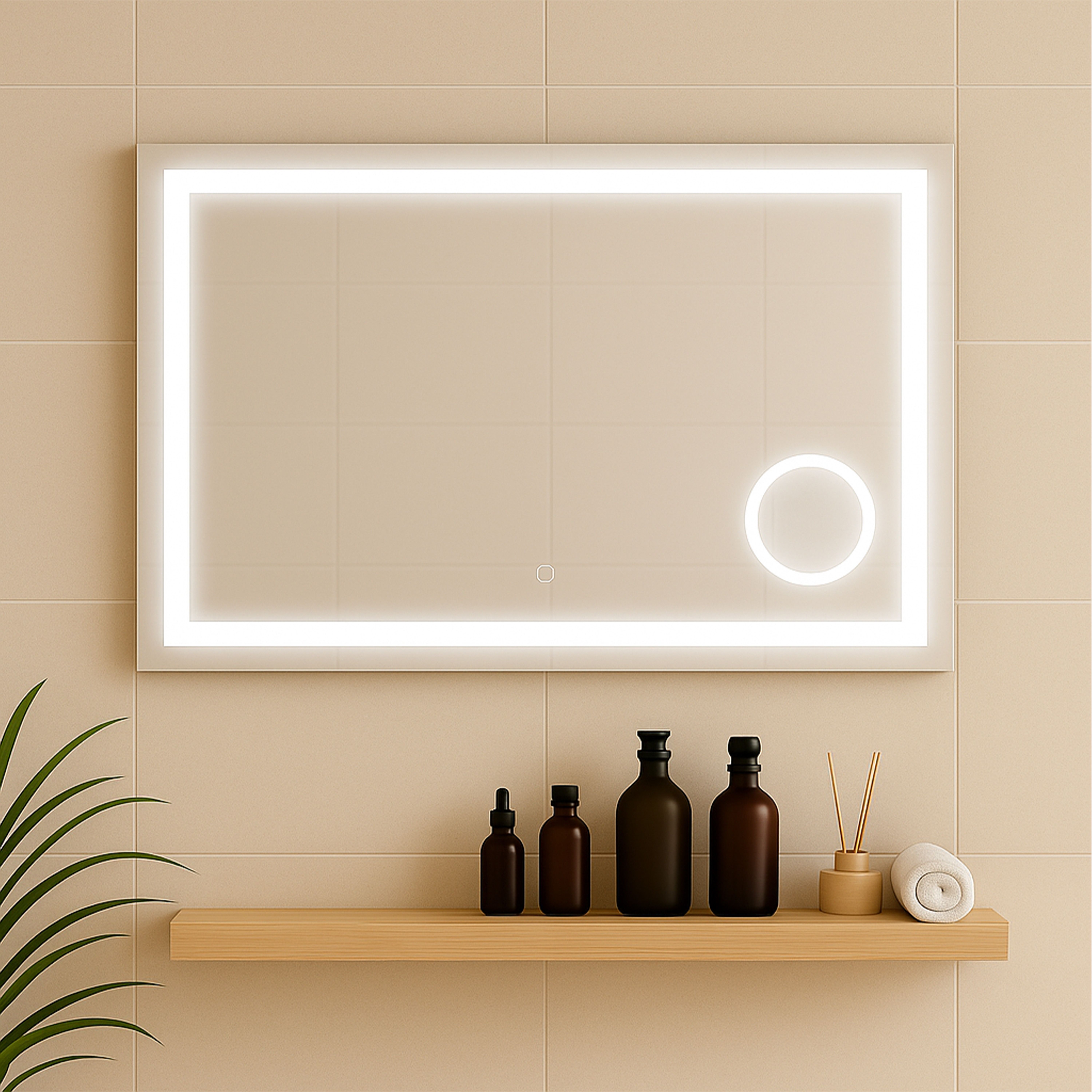 Miroir salle de bain LED avec zoom | Leroy Merlin