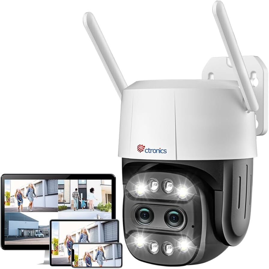 Telecamera di Sorveglianza Esterna Ctronics con Zoom Ibrido 6X Wi-Fi ...