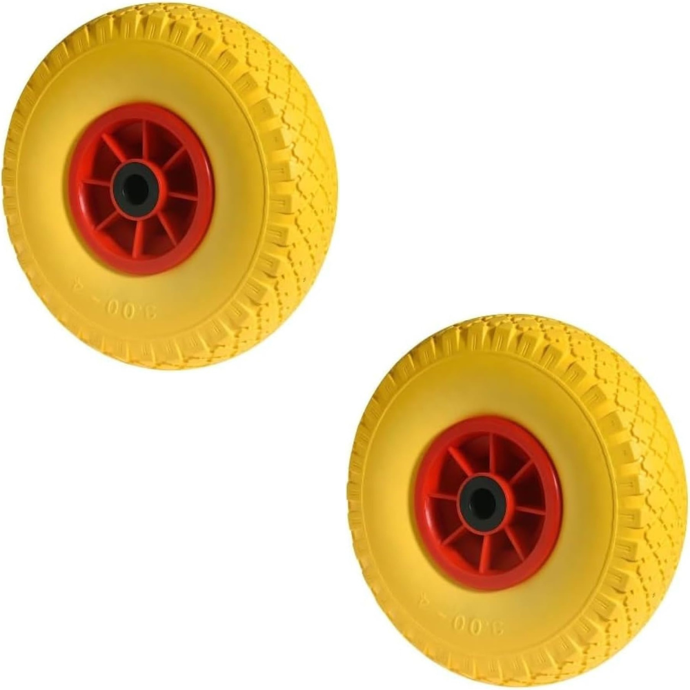 Roue de brouette solide, paquet de 2, 20 cm, avec jante en plastique ...