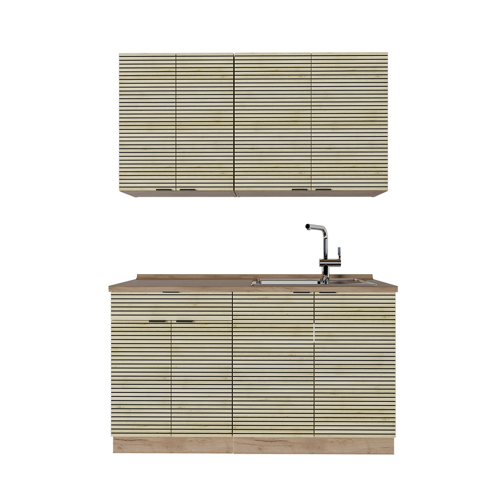 Vicco Cucina completa Fame-Line, Pannello in rovere/rovere goldkraft ...