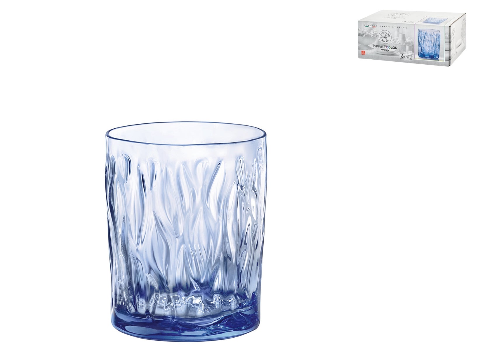 Bicchieri In Vetro Colorato Wind, Blu, Cl30 | Leroy Merlin