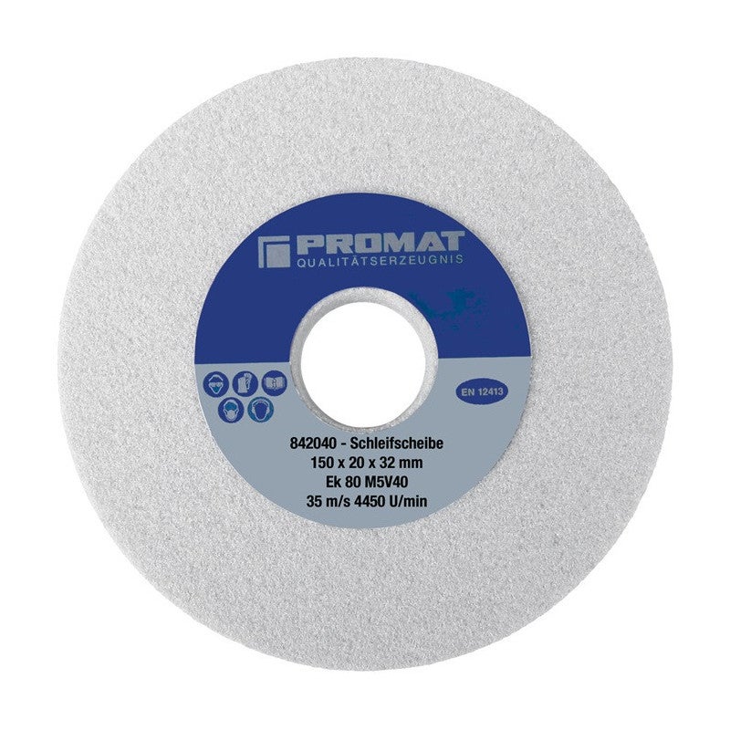 Disque pour tourets à meuler D.125xB20x32 mm fin 80 forme A oxyde d ...