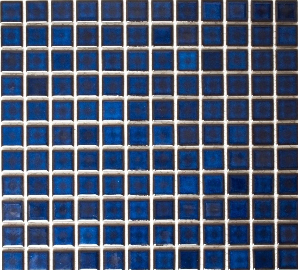 Mosaïque de piscine en céramique bleu cobalt poli 18-0405 | Leroy Merlin