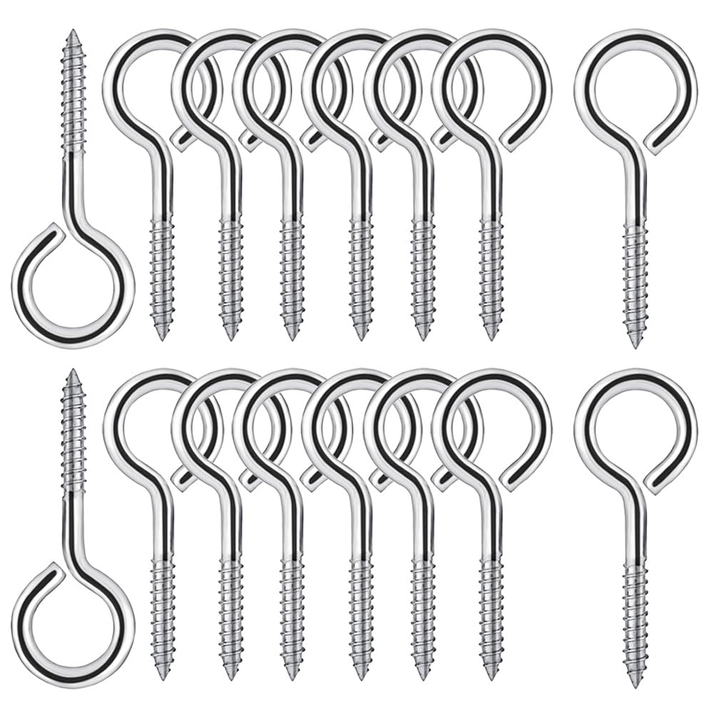 Crochets à Œil M4 (25 pcs) – Pitons à Visser Inox 304, Longueur 50mm ...