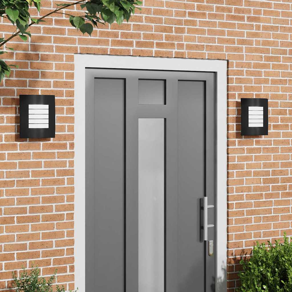 Luz de pared exterior 2 pcs Negro 23.5 x 9 x 26 cm | Leroy Merlin