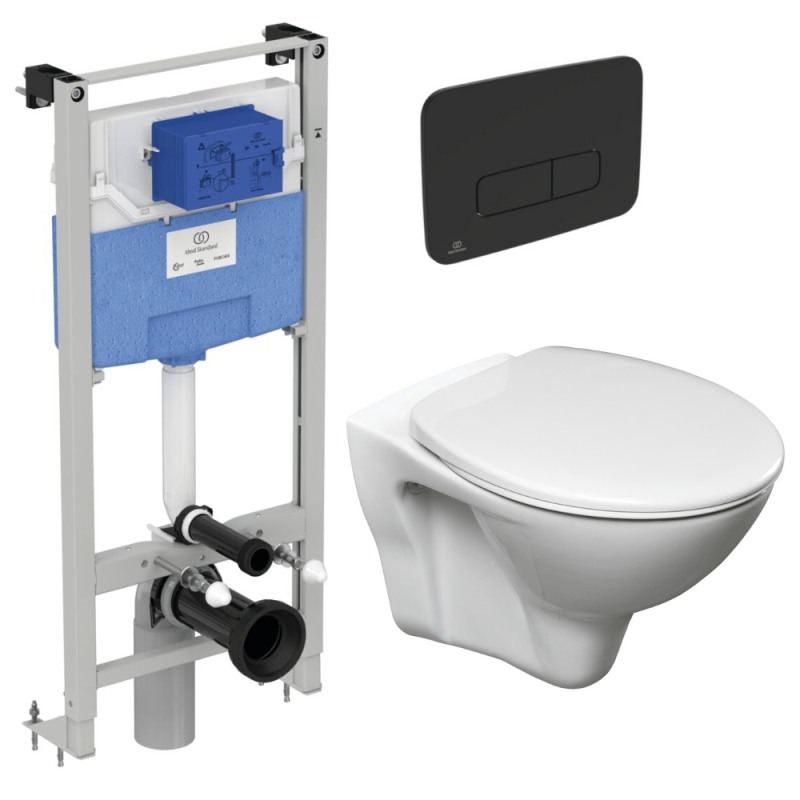 Ideal Standard Pack WC Bâti autoportant Prosys + WC Cersanit S-line Pro ...
