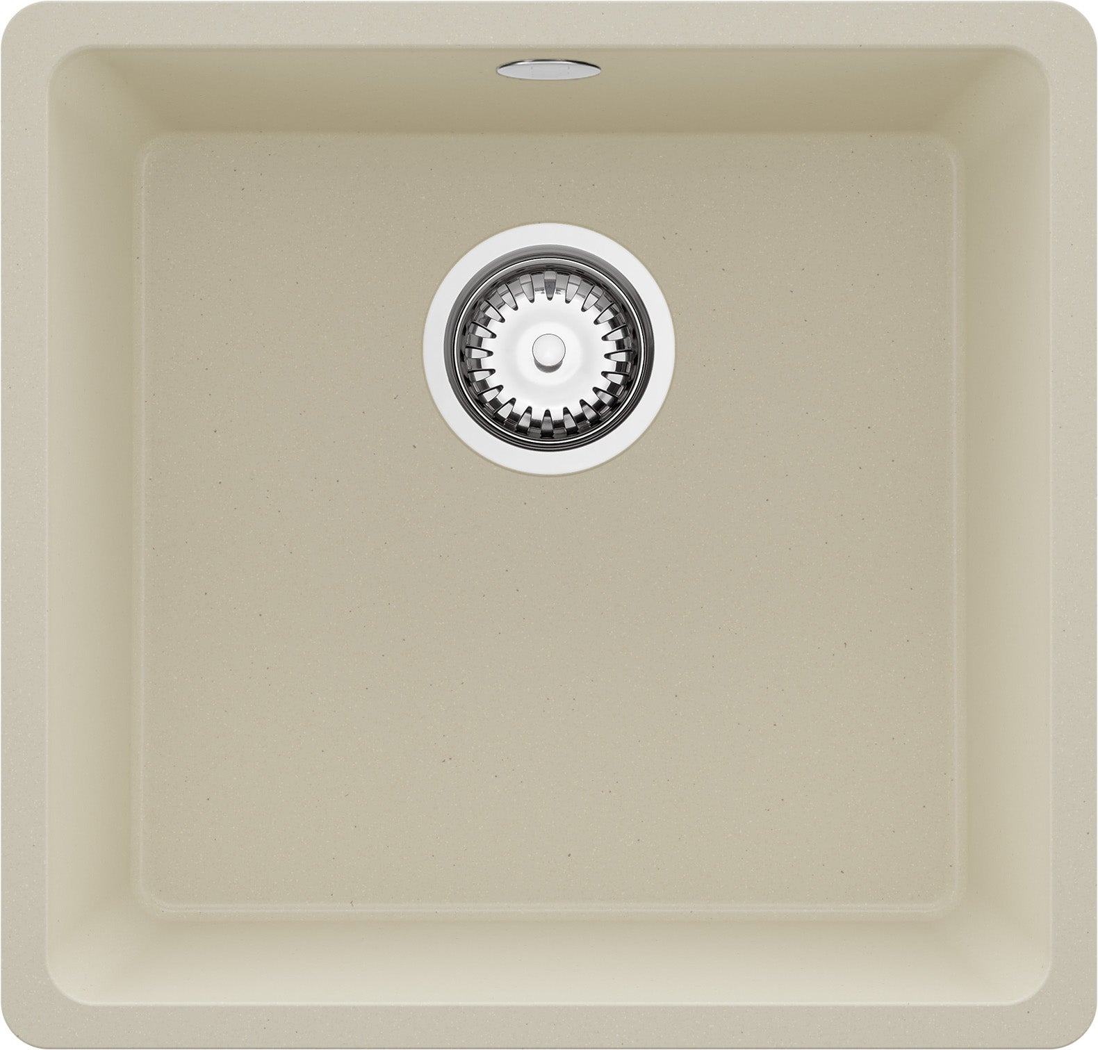 Evier Sous Plan Beige 46x44cm, Evier en Granit 1 bac + Kit de Vidage ...