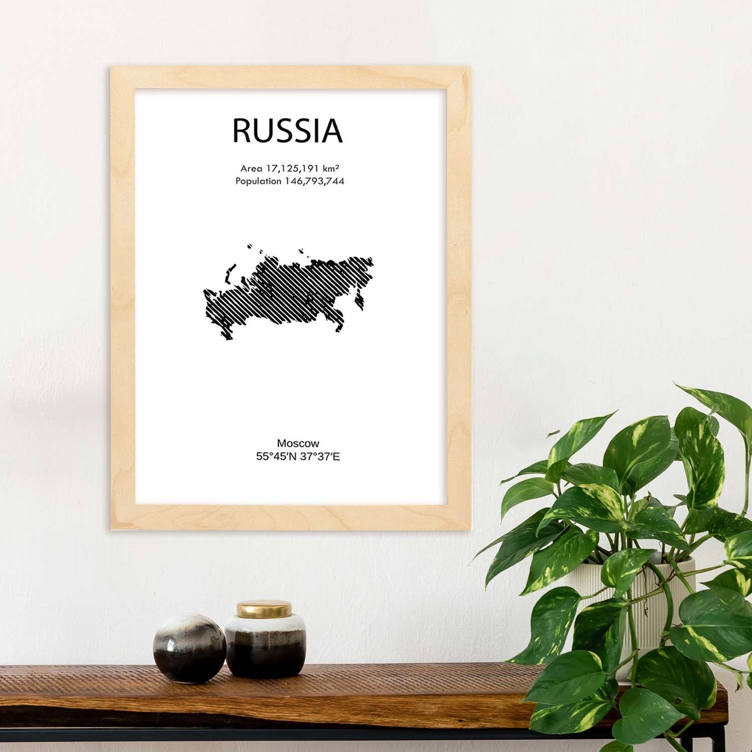 Affiche De La Russie. Plaques De Pays Et Continents Du Monde. A4 Sans ...