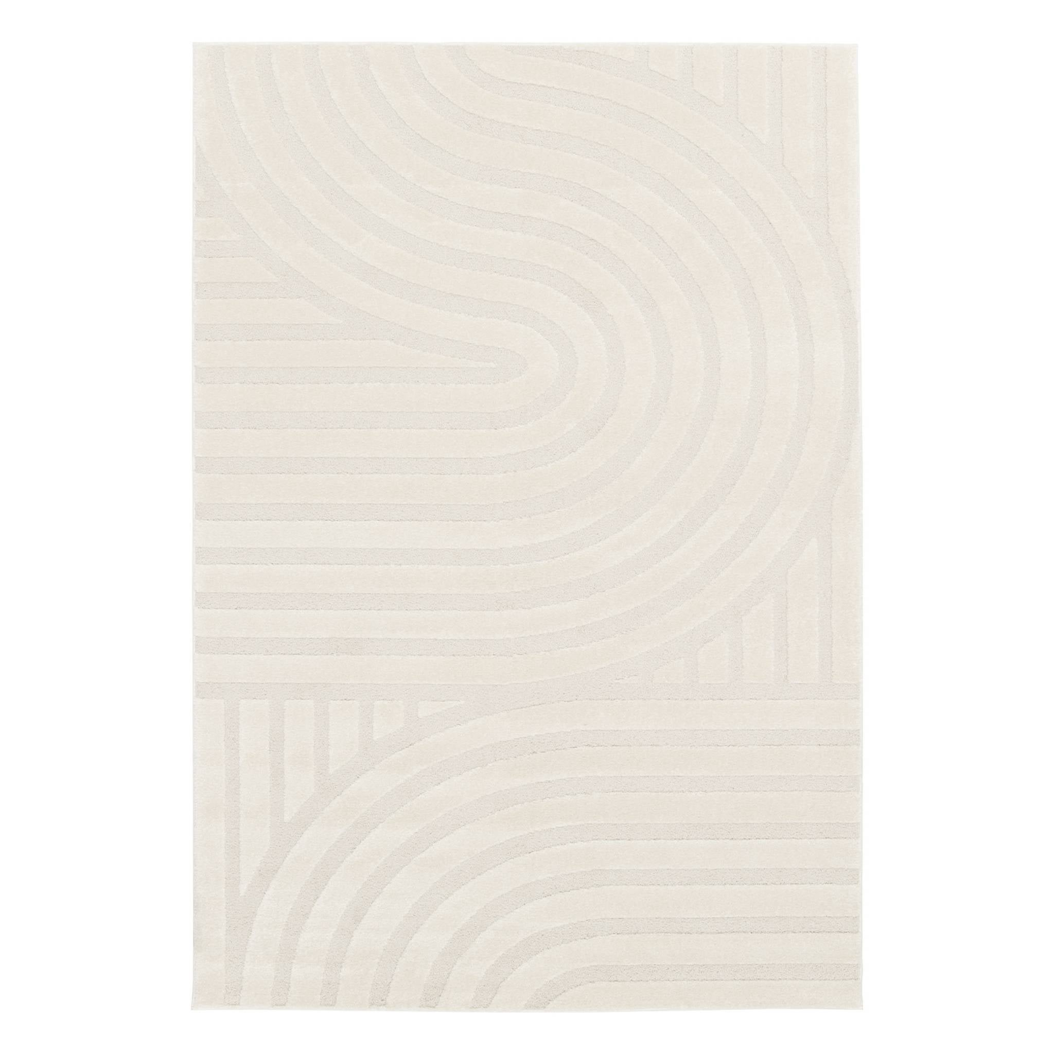 Alfombra interior con motivos de arcos crema., Blake, 230x160x0.9 cm ...