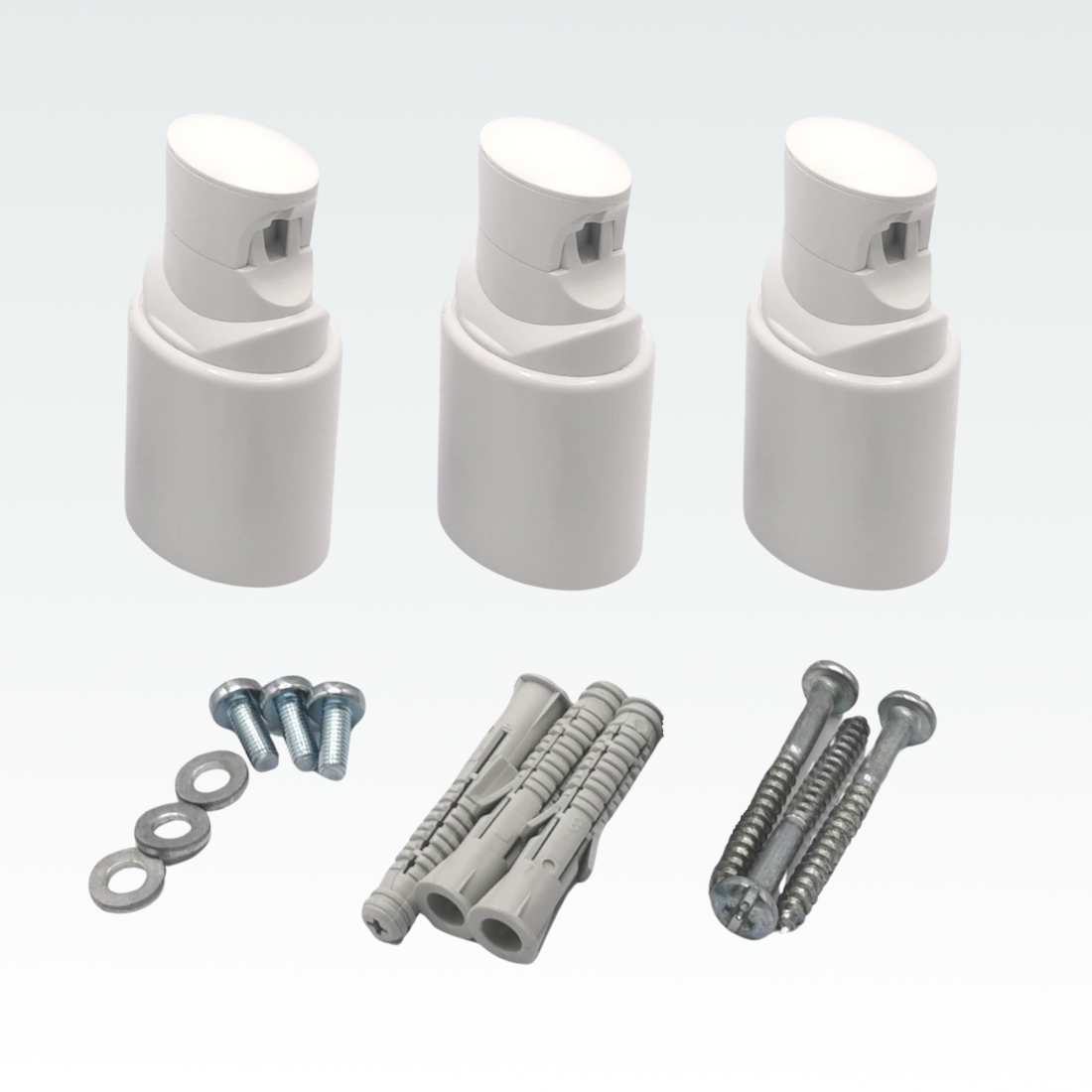 3 Pcs Fixation radiateur de salle de bain support mural blanc ...