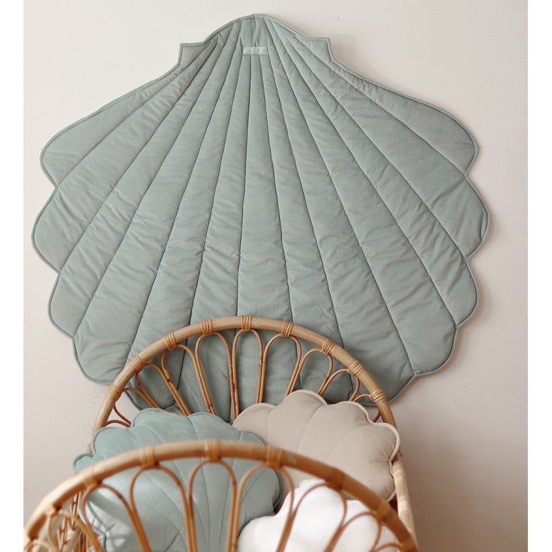 Tapis d'éveil coquillage velours VEL MAT- Powder Mint | Leroy Merlin