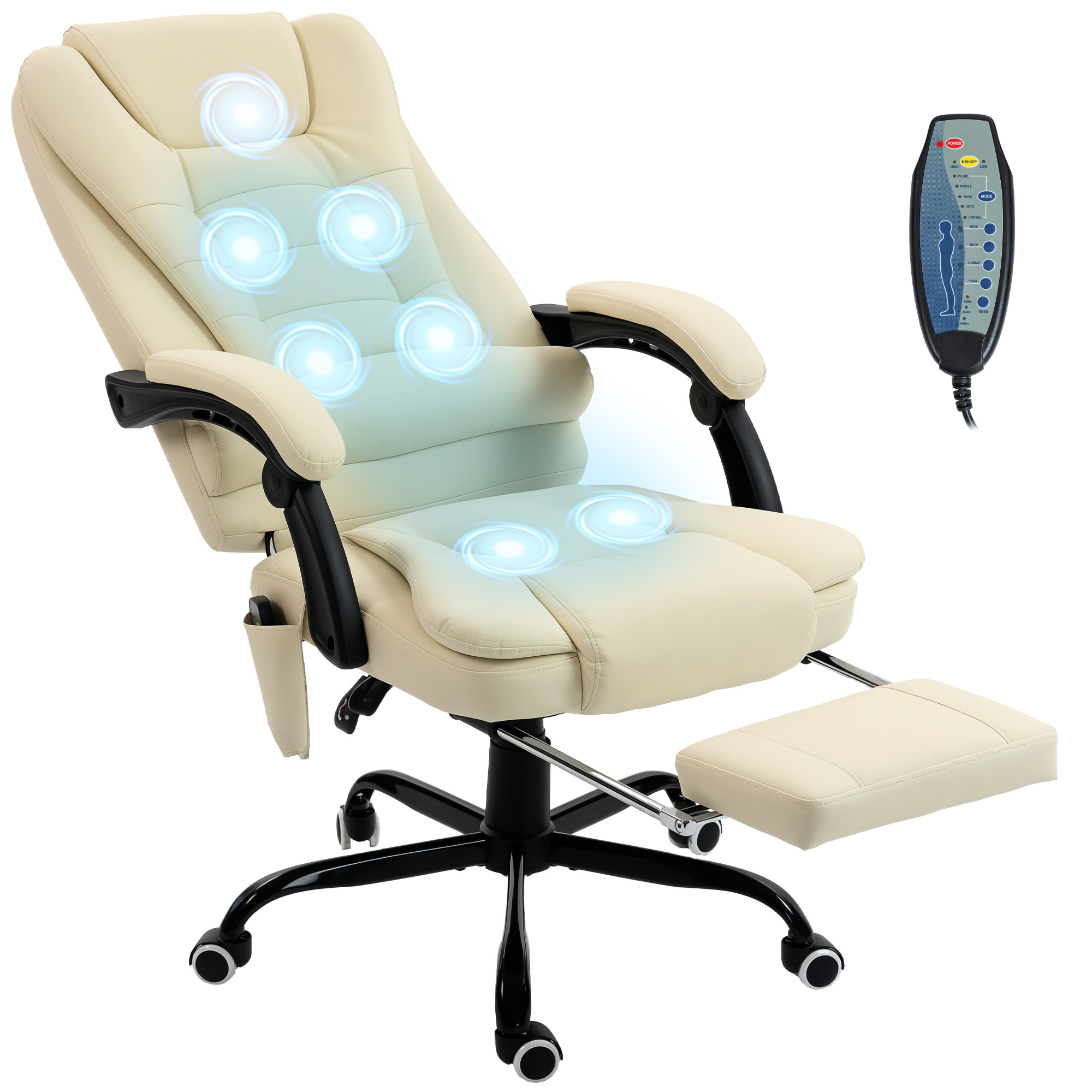 Fauteuil de bureau massant polyuréthane Vinsetto | Leroy Merlin