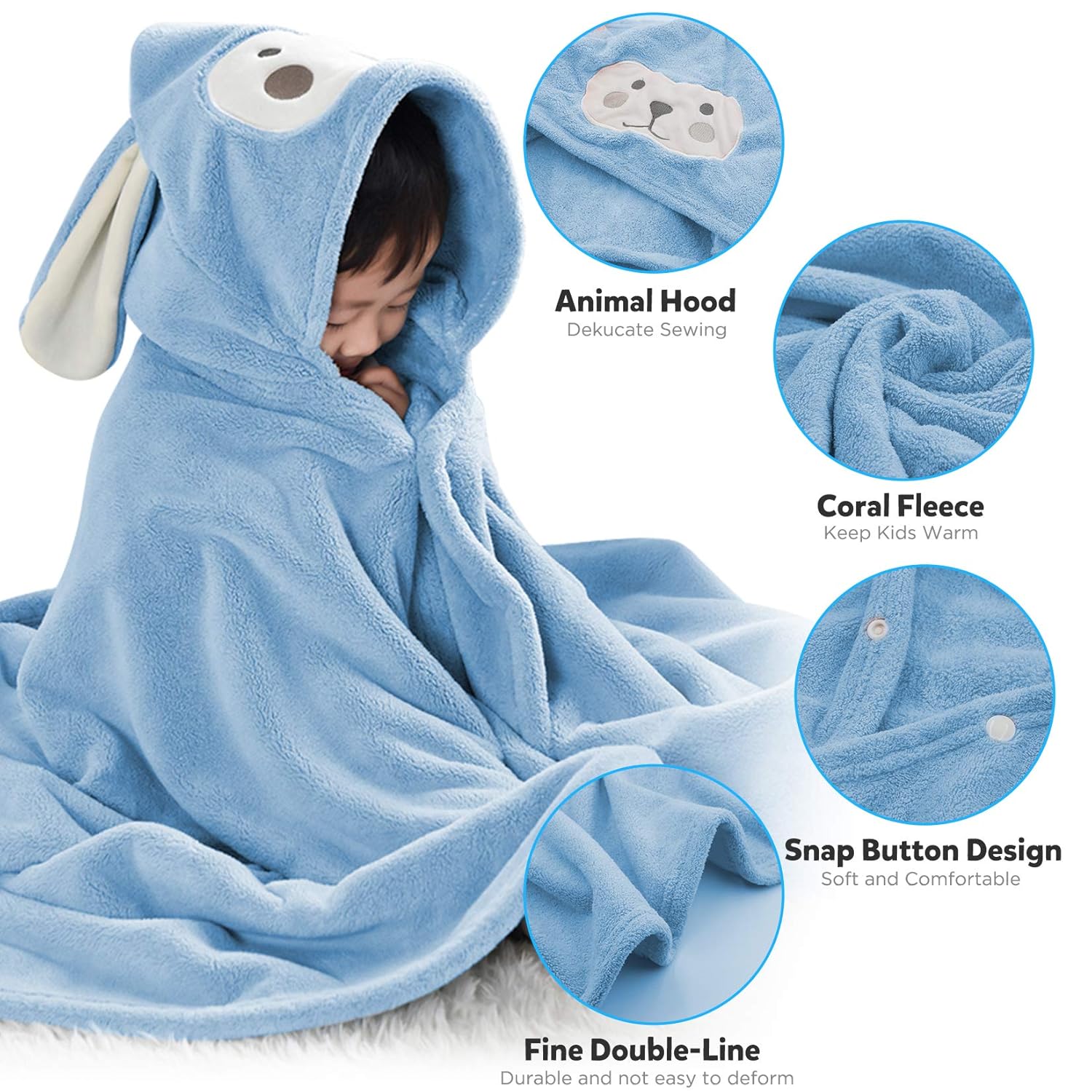 Serviette de bain pour bébé, peignoir ultra absorbant, serviette à ...
