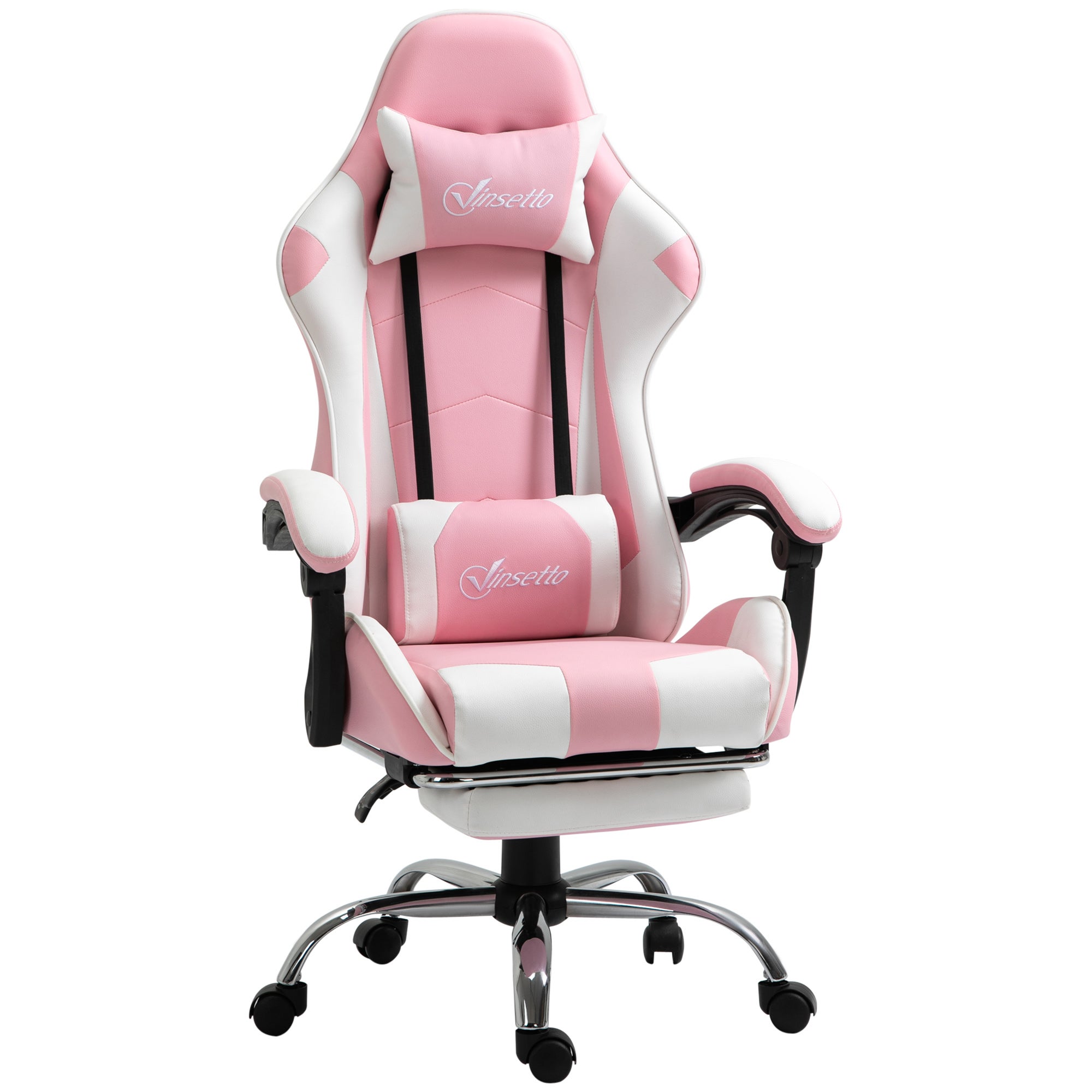 Chaise Gaming Ergonomique Rose et Blanche, Fauteuil PC Réglable avec ...