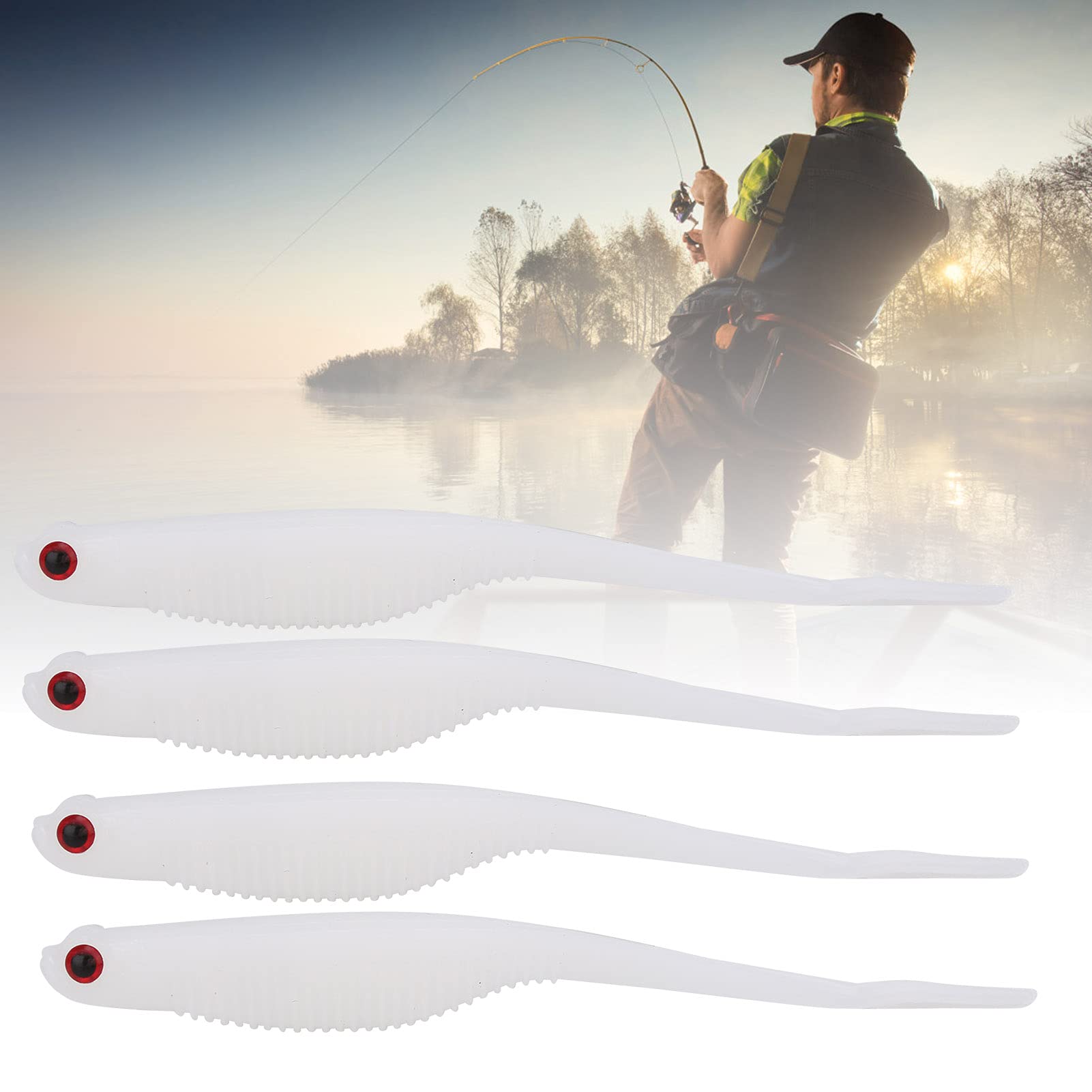 Leurre souple Forktail 130 mm/7 g, appât artificiel simple et double ...