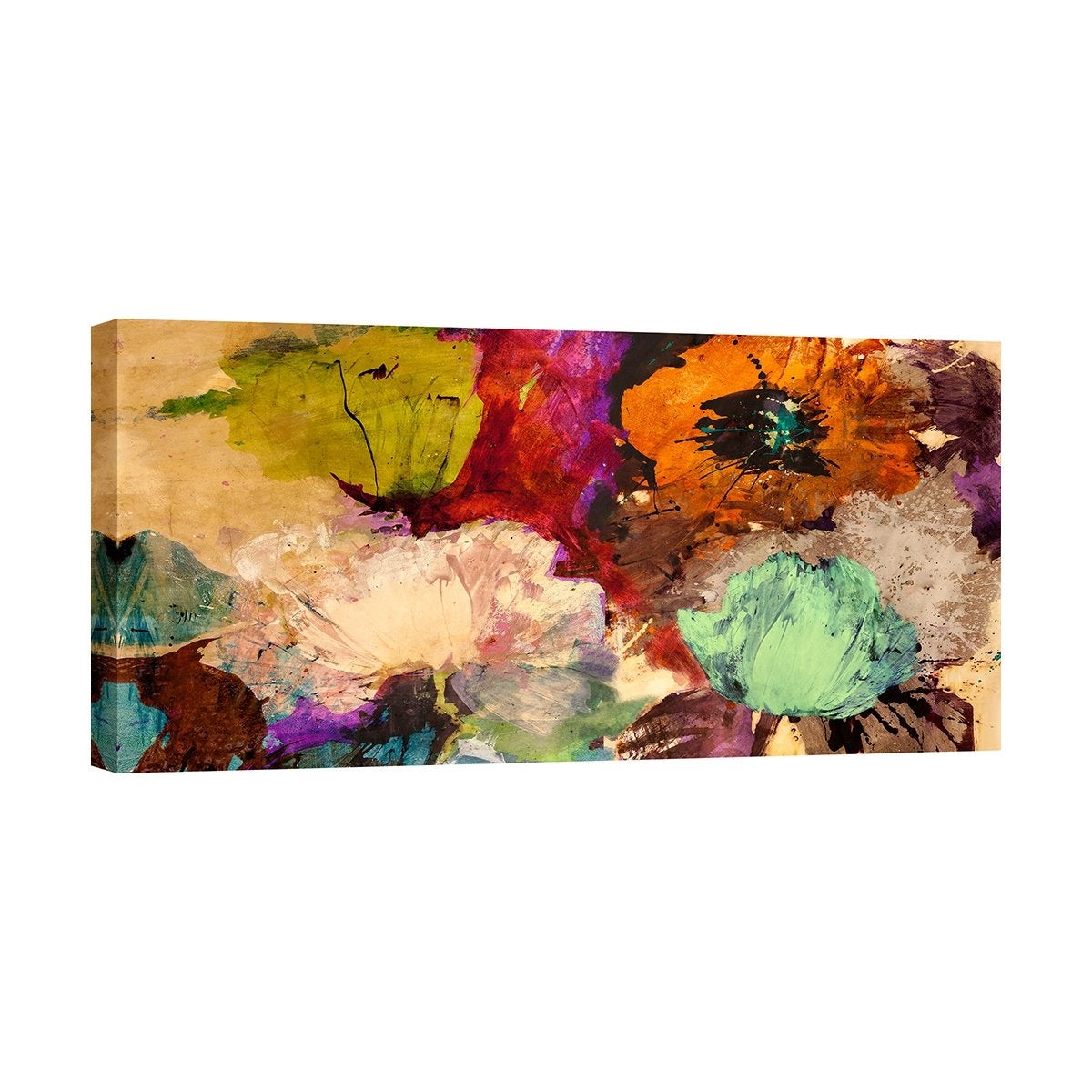 Tableau Floral Abstrait Impression sur Toile Floating Flowers Jim Stone ...