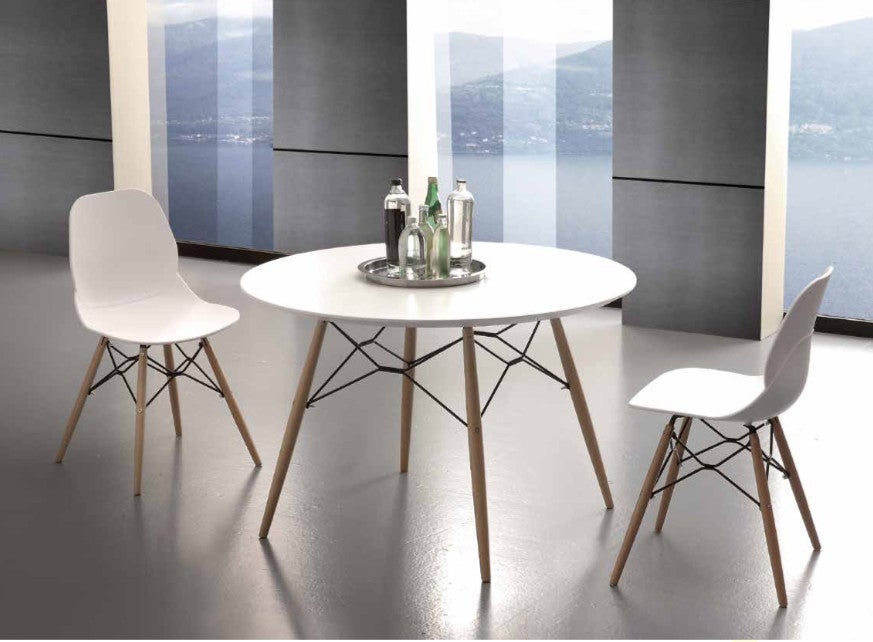 Table à manger ronde Rivio-Dimensions D 100 x H 75 cm | Leroy Merlin
