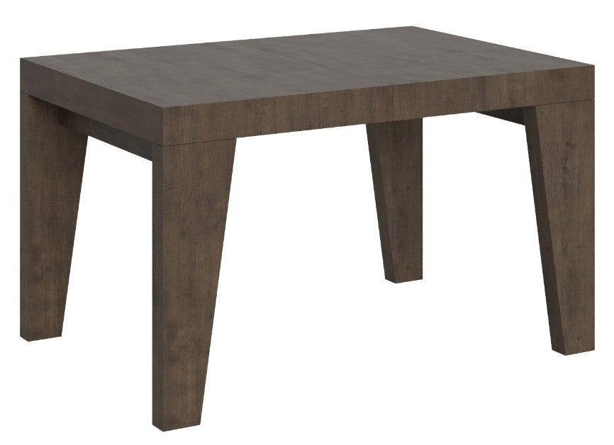 Mesa de comedor extensible de madera Naxo.-Color Marrón-Soporte 4 pies ...