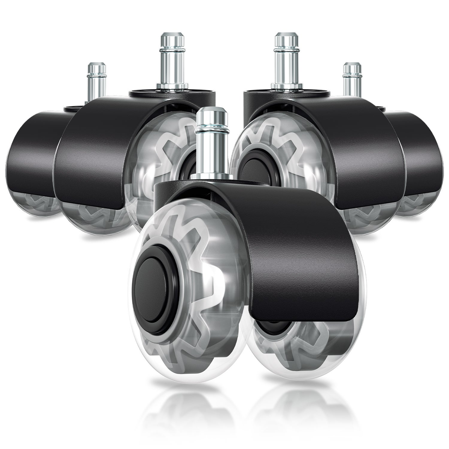 Roulettes de chaise 5 pcs Roulettes Chaise de Bureau Rotation de 360 ...