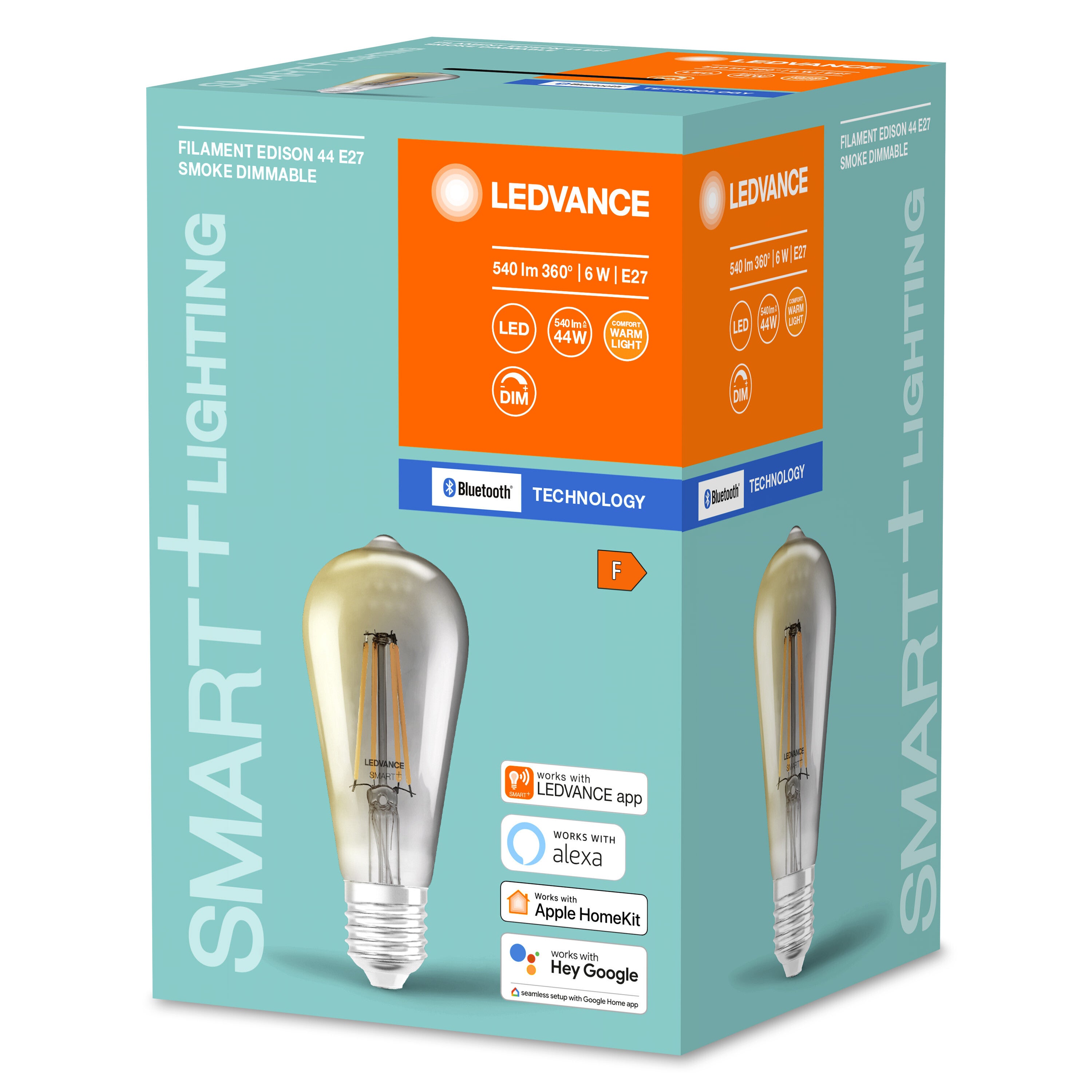 LEDVANCE SMART+ Filament Edison Dimmable lampe LED | Culot: E27 | Blanc chaud | 2700 K | 6 W ...