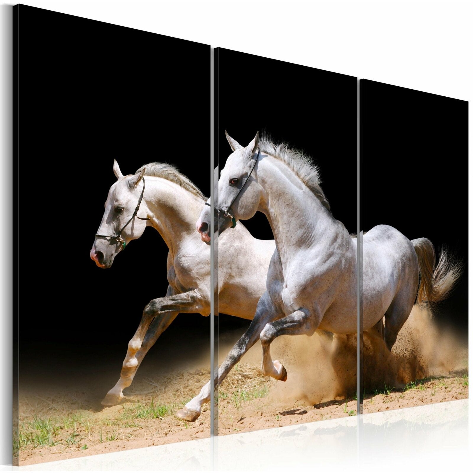 Tableau chevaux force et dynamique - 90 x 60 cm | Leroy Merlin