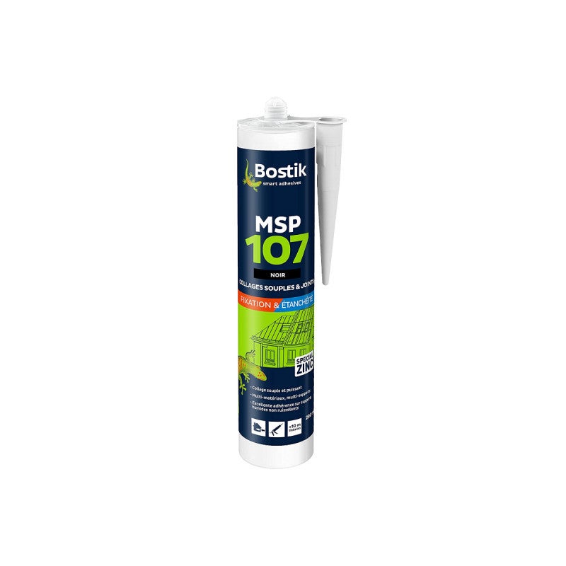 Mastic multi-usages colle et joint BOSTIK MSP 107 - noir - 290ml ...