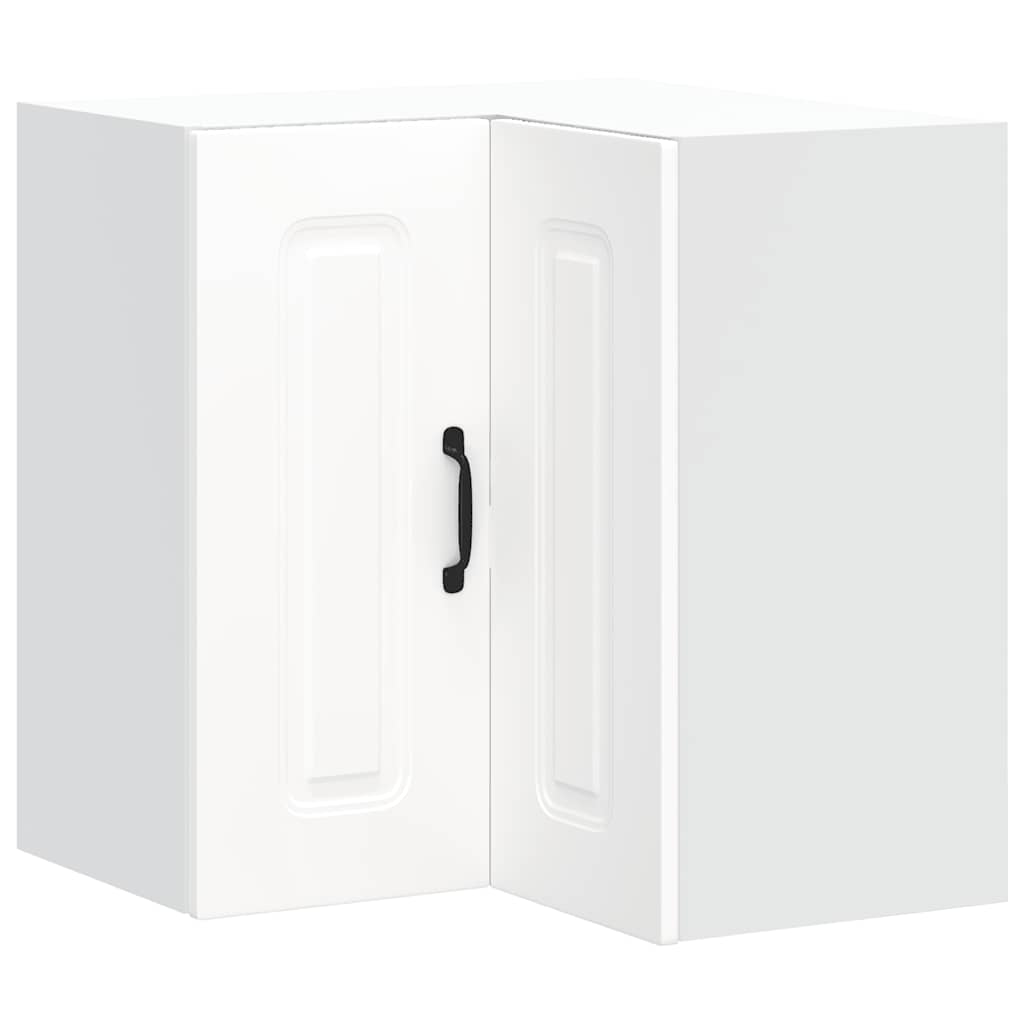 Mueble de pared de cocina esquinero de madera de ingeniería blanca ...