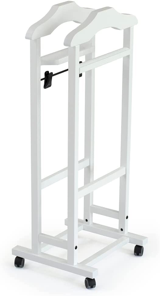 Valet de nuit double chambre en bois blanc modèle MIXER 2003 | Leroy Merlin