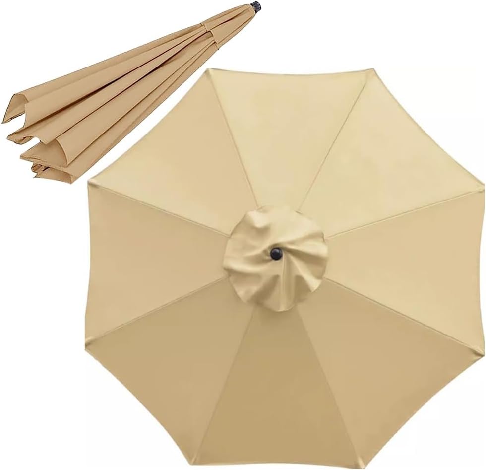 Toile de parasol extérieur 3M - Protection solaire avec 8 armatures ...
