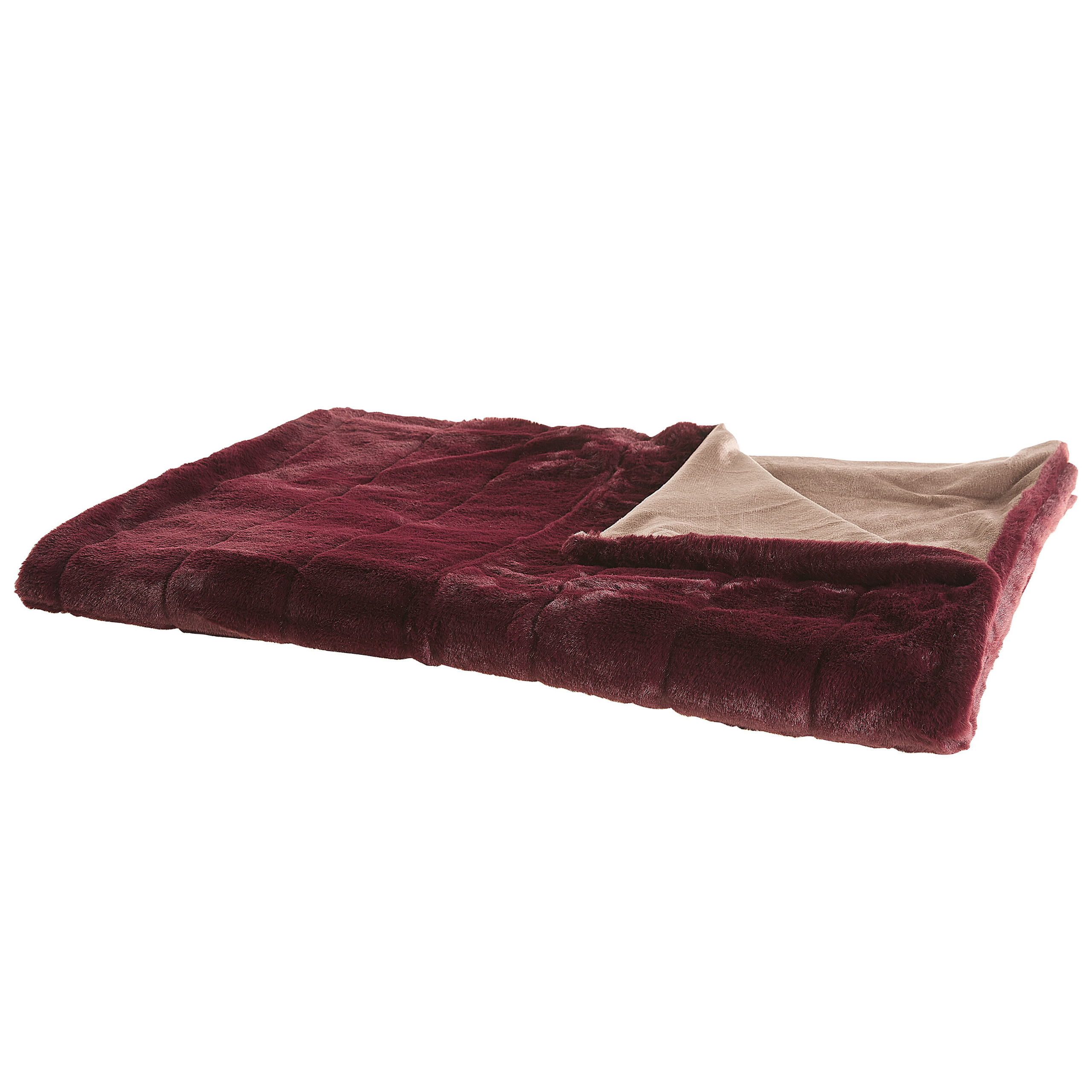 Plaid rouge bordeaux 180 x 220 cm TANTAN | Leroy Merlin