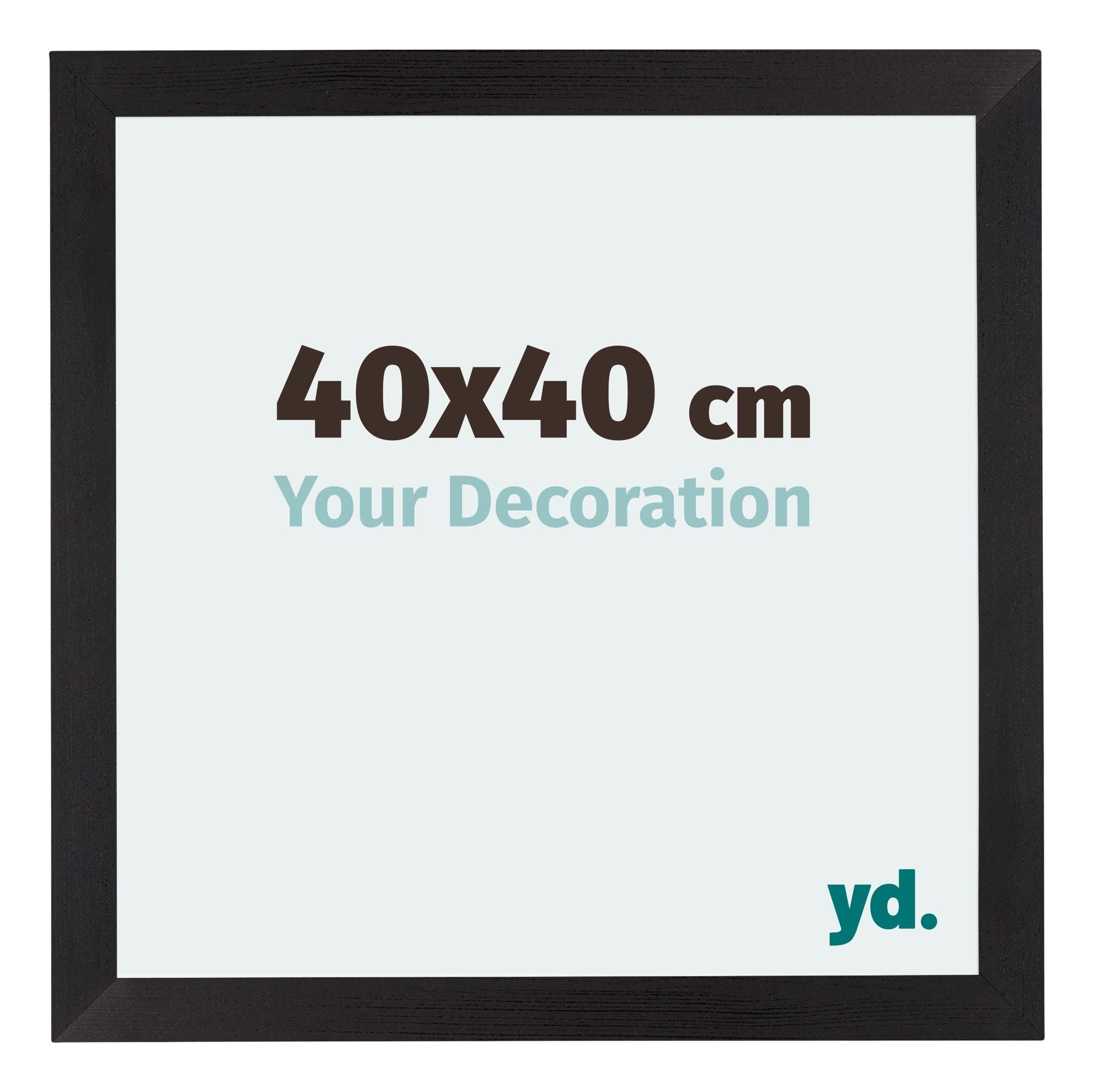 Yd. Cadre photo 40x40 cm - Noir Grain de Bois - MDF - Mura | Leroy Merlin