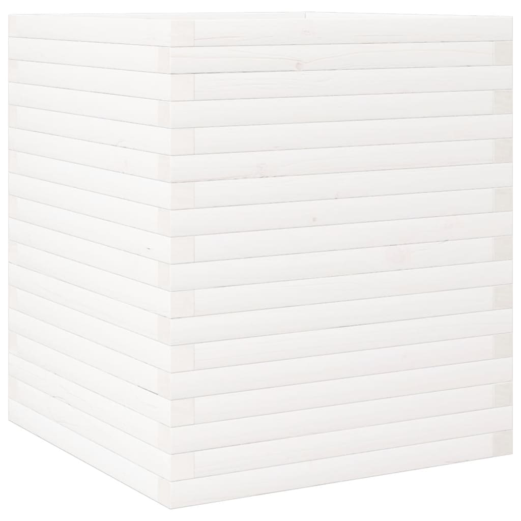 Jardinière en bois de pin blanc massif 60x60x68,5 cm - COMFORTXL ...