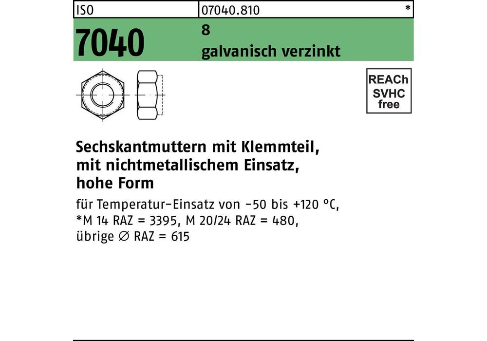 ISO 7040 m.Klemmteil | Leroy Merlin
