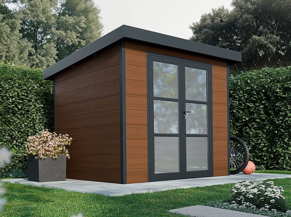 Abri de Jardin Composite ALMA - 5m2 - Brun - Cabane de jardin | Leroy ...