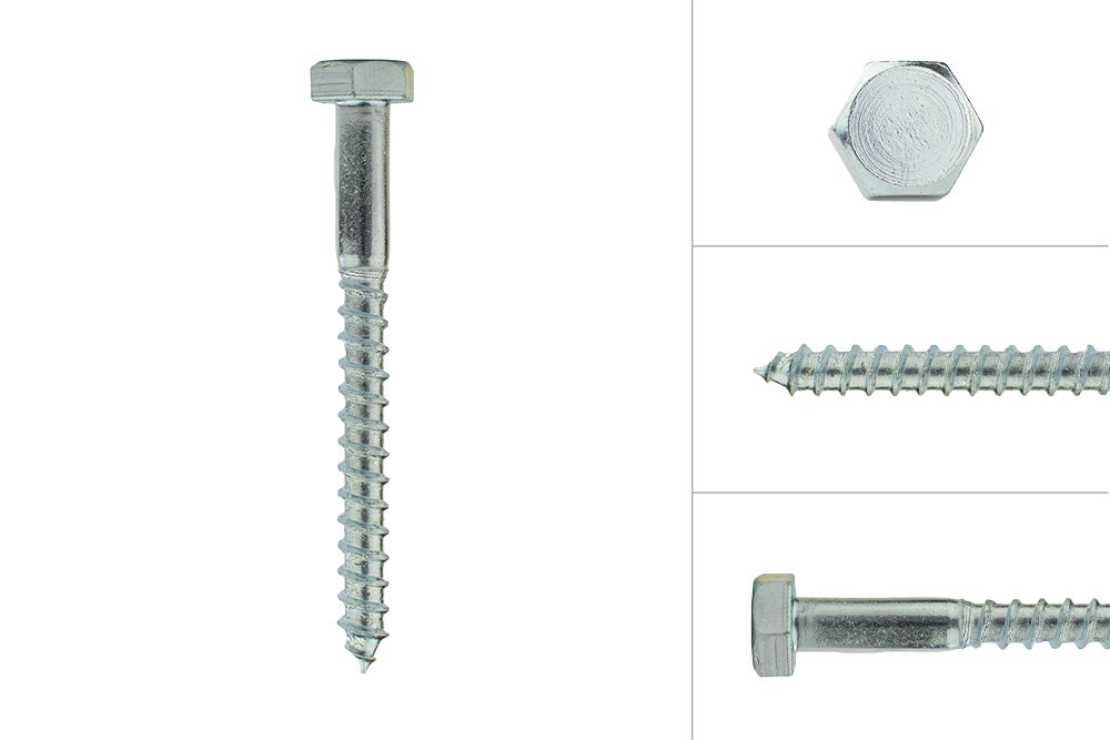 Wovar Tirefond galvanisé M10 x 100 mm - Par 100 pièces | Leroy Merlin
